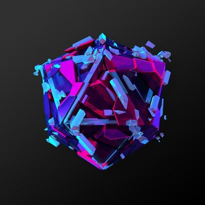 Abstract Colorful Cgi Triangle Art - pling.com