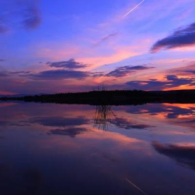sunset lake reflection - KDE Store