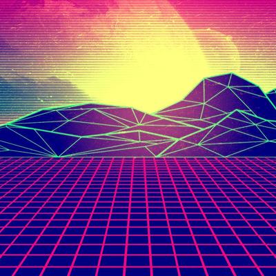 Retro Wave Scandroid Sun HD WALLPAPER - KDE Store