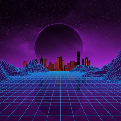 Retro Wave Scandroid Sun HD WALLPAPER - KDE Store