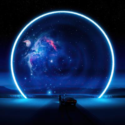 The blue ring portal silhouette fantasy art wallpaper - KDE Store