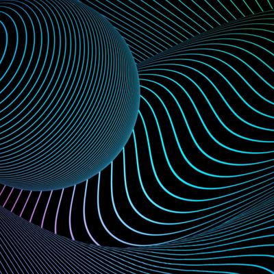 3D Dimensional sphere lines curves abstract wallpaper - KDE Store