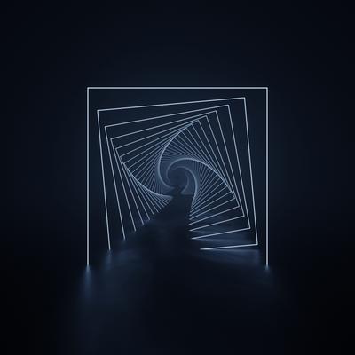 Spiral pattern in the square lines digital art wallpaper - KDE Store