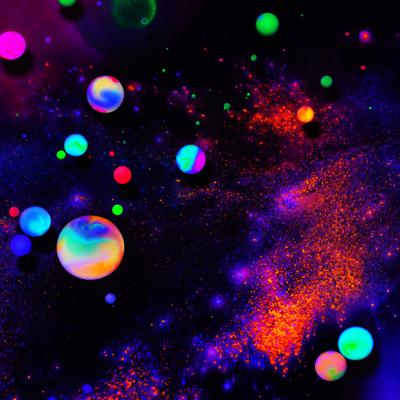Goodies spheres colorful neon dark abstract wallpaper - KDE Store