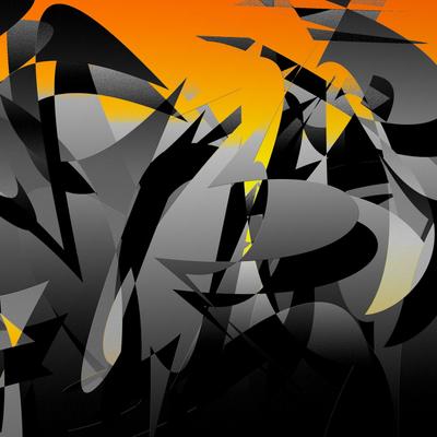 Black shapes pattern dark abstract wallpaper background - KDE Store