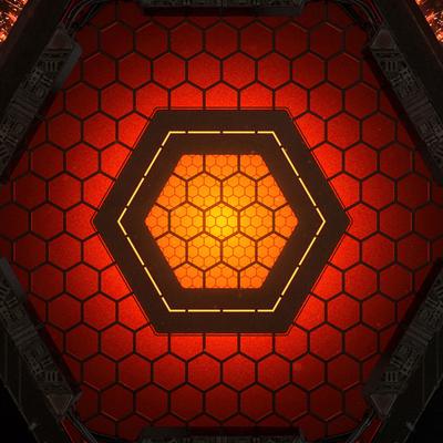 Hexagon window glow abstract wallpaper background - KDE Store