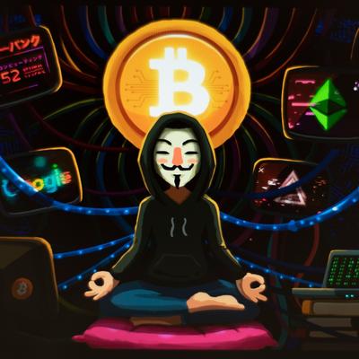 Meditation art anonymous hacker bitcoin wallpaper - KDE Store