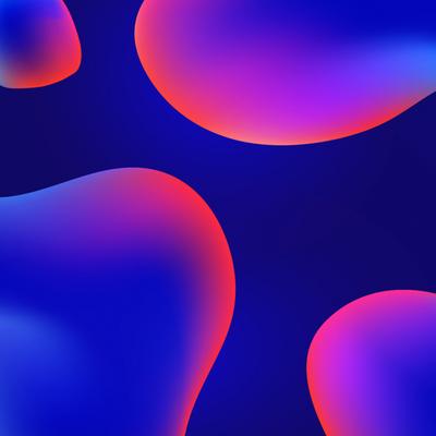 Digital art neon bubbles abstract gradient wallpaper - KDE Store