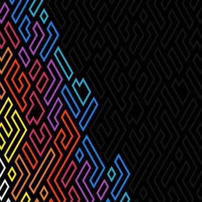 Minimalist shapes dark neon puzzles abstract wallpaper - KDE Store