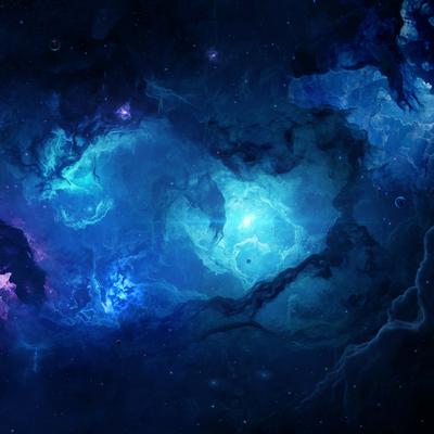Blue space clouds space nebula cosmic art wallpaper - KDE Store