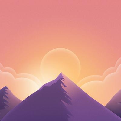 The ascentThe mountains sunset minimal wallpaper background - KDE Store