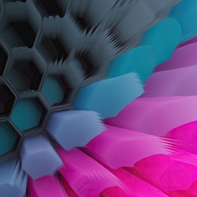 Glitch abstract hexagons wallpaper background - KDE Store