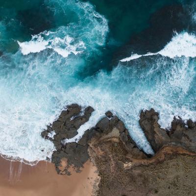 Beach coast sea waves sea aerial view wallpaper - KDE Store
