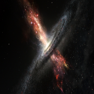 Supermassive black hole explosion space astronomy wall - KDE Store
