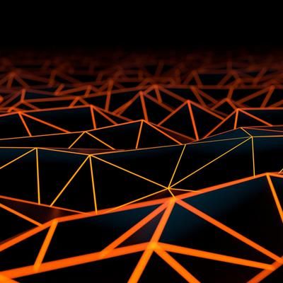 Geometrical triangles glowing lines abstract wallpaper - KDE Store