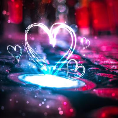 Heart Light Water Purple Red Full HD - KDE Store