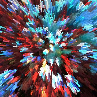 Blue White and Pink Abstract Painting Full HD - KDE Store