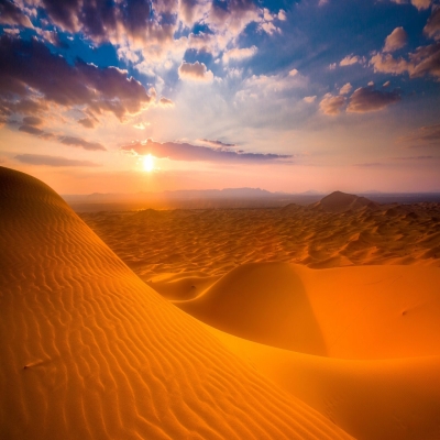 Sunrise Sahara Red Sandy Desert Wallpaper - KDE Store