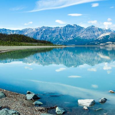 Canada Yukon Blue Lake Reflection In Water Mountain - KDE Store