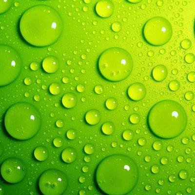 Water Droplets on Green Surface Full HD - KDE Store