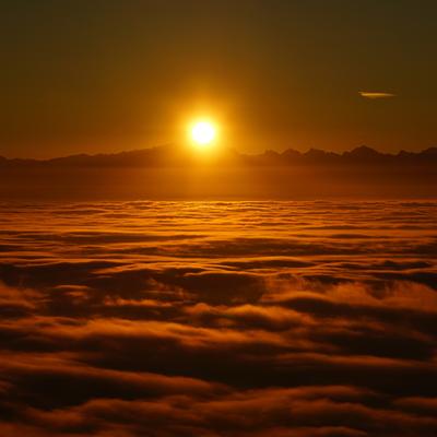 Sun Setting Over The Clouds Full HD - KDE Store