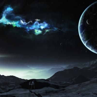 Snow Covered Mountain Under Full Moon Full HD - KDE Store