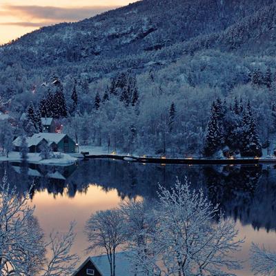 House Near Trees and Mountain - KDE Store