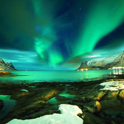 Green and Blue Aurora Lights Full HD - KDE Store