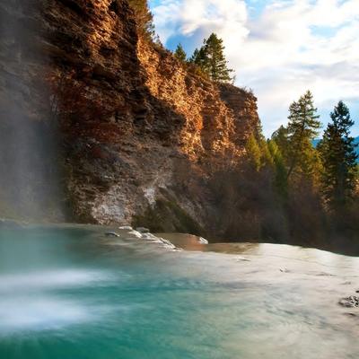 Wonderful Cliff Waterfall Wide Wallpaper - KDE Store