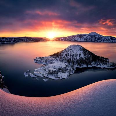 Crater Lake National Park Oregon Usa Formed By The Volcano - KDE Store