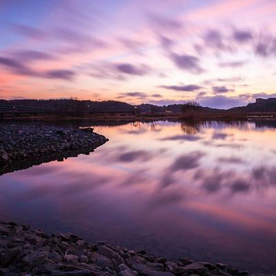 Sunset evening Nature LAKE Reflection HD Wallpaper - KDE Store