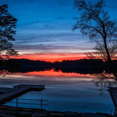 Sunset evening Nature LAKE Reflection HD Wallpaper - KDE Store