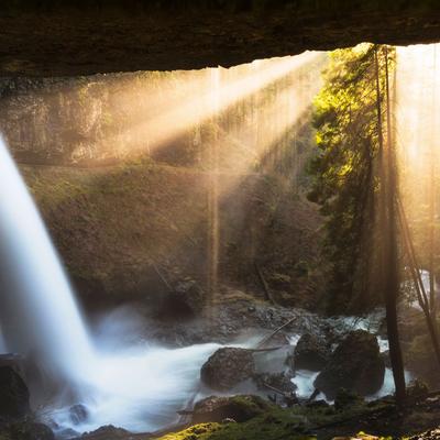 Sunshine through the jungle waterfall - KDE Store