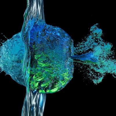 Blue and green splash - KDE Store