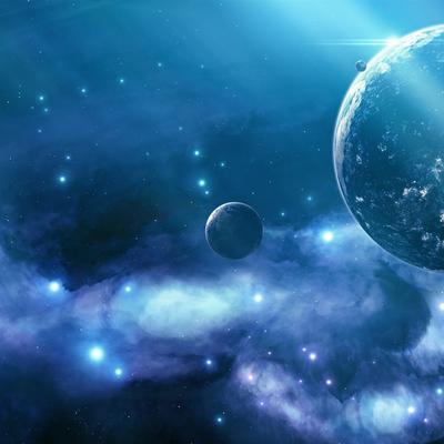 Nebula Blue Space Planet-Universe - KDE Store