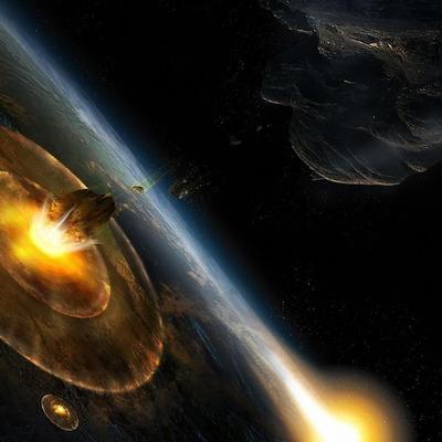 Planet explosion asteroids-Space - KDE Store