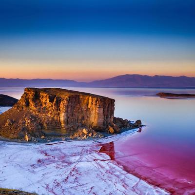 Iran Lake Sunrise Rock - KDE Store