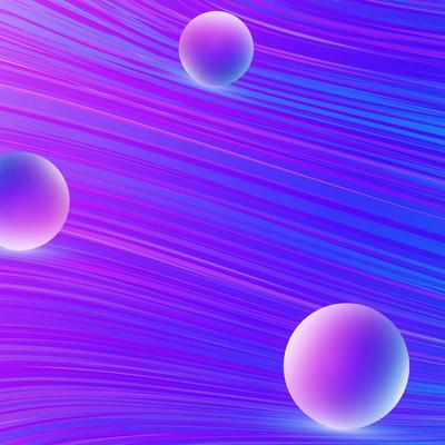 Neon spheres waves Vector - KDE Store