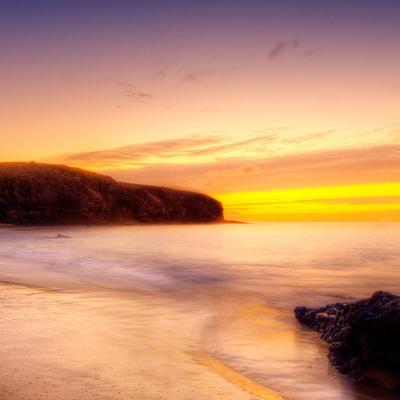 Beach yellow sunset - KDE Store