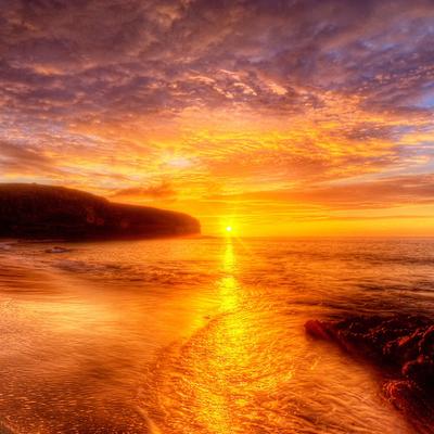 Beach Sunset Rays - KDE Store