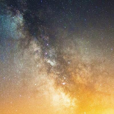 Yellow space milky way - KDE Store