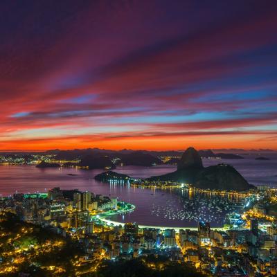 Rio De Janeiro Niteroi City Park Sunset Eclipse Red Sky - KDE Store
