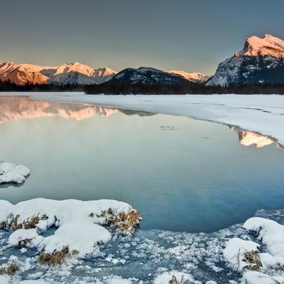 Vermillion Lakes And Mount Rundle Mountain In Canadas Banff - KDE Store