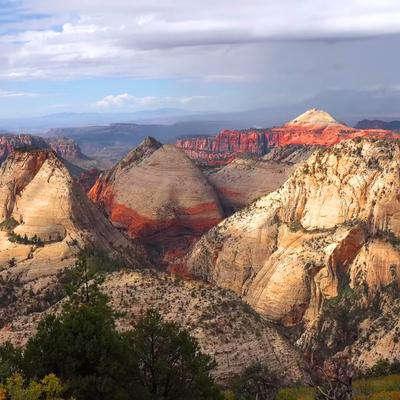 Zion National Park Hiking At West Coast Along The Edge - KDE Store