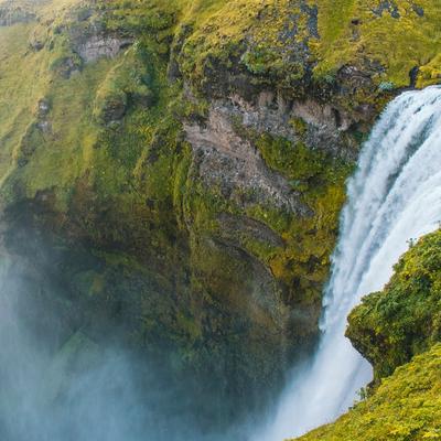 Jungle alpine green meadow waterfall paradise - KDE Store