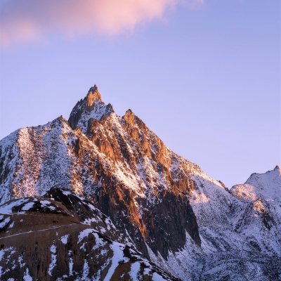 China summer snow mountain sunset - KDE Store