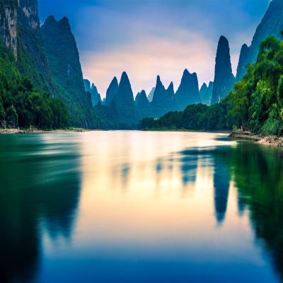 China beautiful nature scenery alpine river - KDE Store