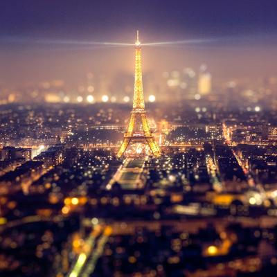 Paris France landmark Eiffel Tower night - KDE Store