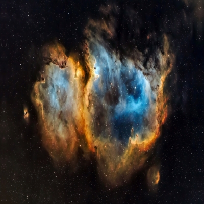 Outer Space Night Cosmos Blue Soul Nebula - KDE Store