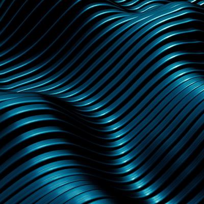 Metal Pattern Waves 2020 Blue Abstract Design - KDE Store